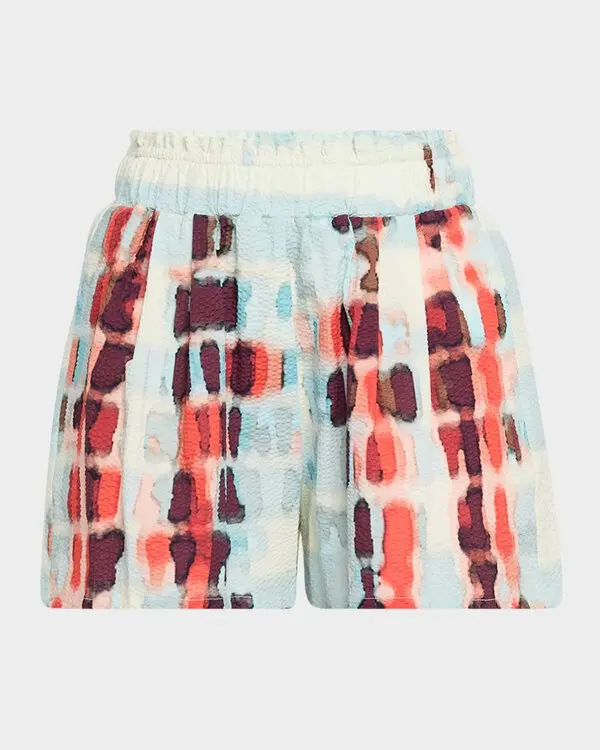 Silvia Tcherassi Giorgio Printed Cotton-stretch Shorts