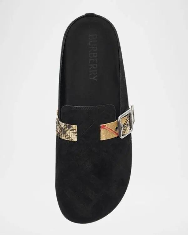 Burberry Urchin Check-strap Clogs
