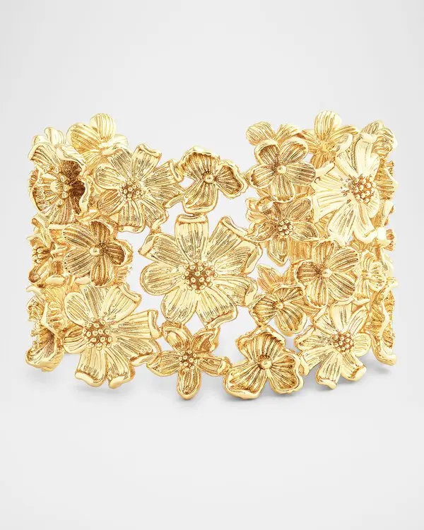 ANABEL ARAM JEWELRY Wildflower Cuff Bracelet - Gold