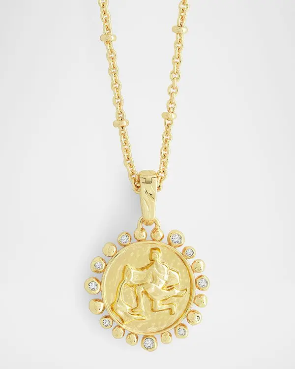 ANABEL ARAM JEWELRY Zodiac Pendant Necklace - Aquarius