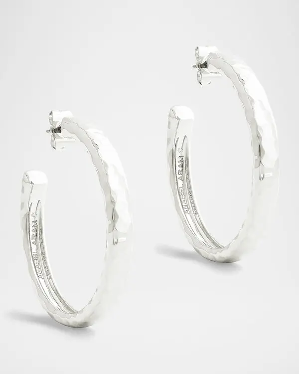 ANABEL ARAM JEWELRY Farrier Medium Hoop Earrings - Silver