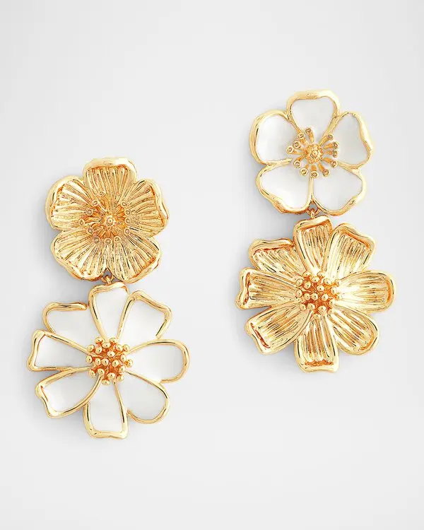 ANABEL ARAM JEWELRY Wildflower Drop Earrings - White