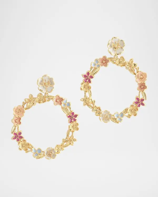 ANABEL ARAM JEWELRY Wildflower Hoop Earrings - Multi