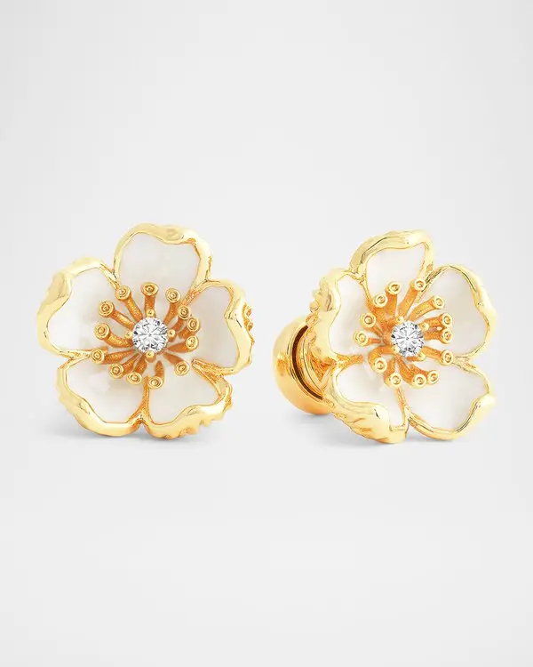 ANABEL ARAM JEWELRY Wildflower Stud Earrings - White
