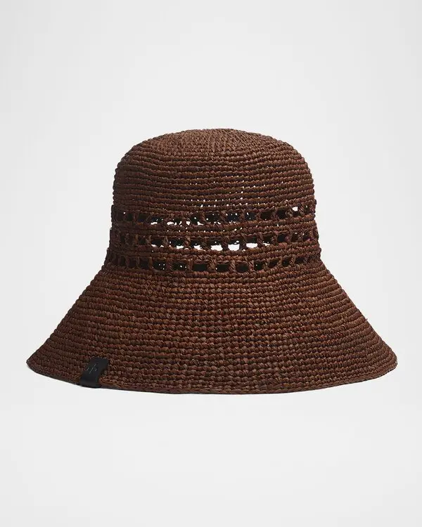 Rag and Bone Open Weave Hat Ella Straw Sun Hat - Natural Straw | rag & bone main image 4