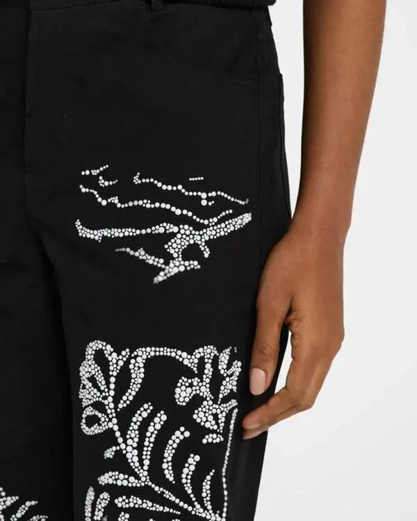 Libertine Still Life Crystal Embellished Pants - Black