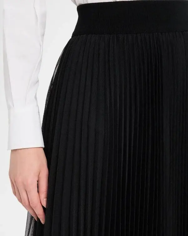 Fabiana Filippi Pleated Tulle A-line Midi Skirt