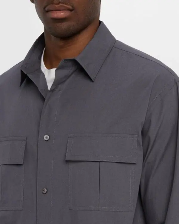 FRAME Apos;s Multi-pocket Button-down Shirt - Gray