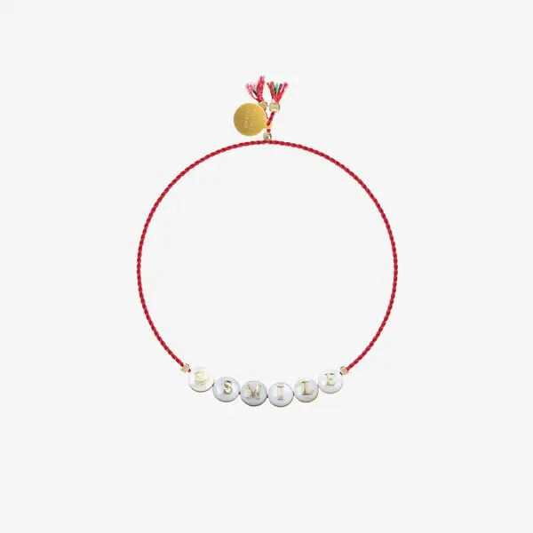 SORBET ISLAND Shell And Glass Beaded Bracelet - Red