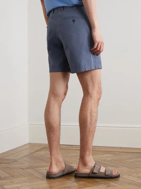 Sid Mashburn Straight-leg Cotton-twill Shorts