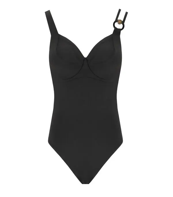 Max Mara Beachwear Corinna C Cup Swimsuit - Black