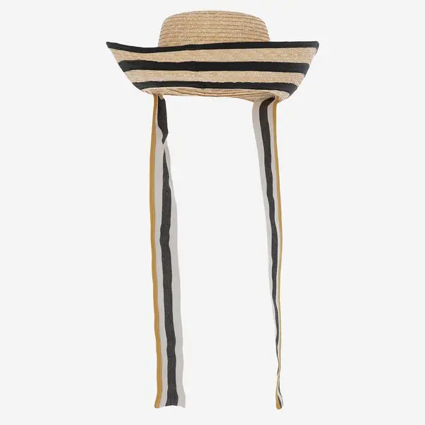 ALEXIA ALVAREZ DE TOLEDO Asymmetrical Raffia Hat
