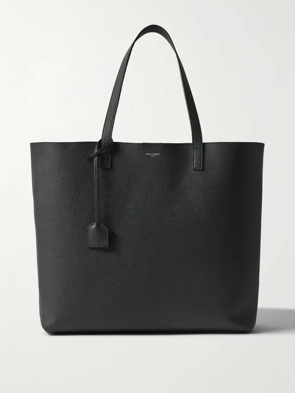 Saint Laurent East/west Large Full-grain Leather Tote Bag - Black