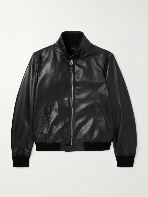 TOM FORD Leather Bomber Jacket