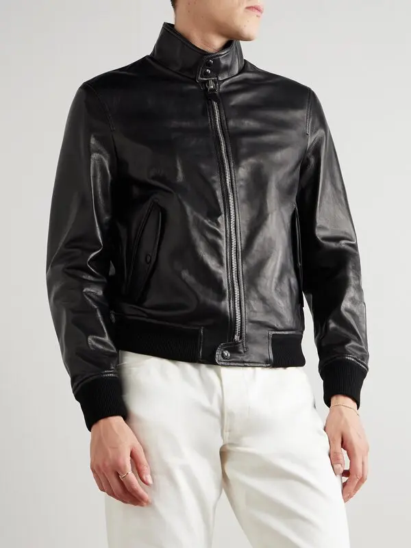 TOM FORD Leather Bomber Jacket