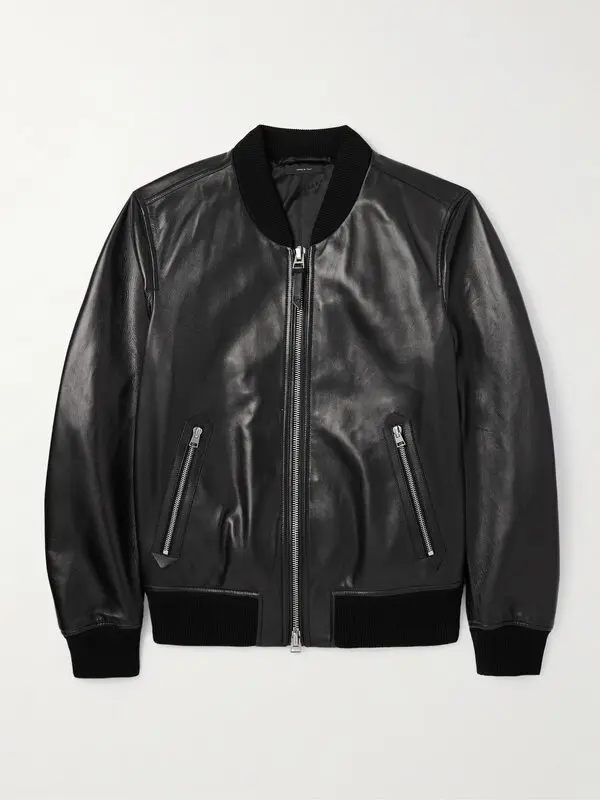 TOM FORD Leather Bomber Jacket