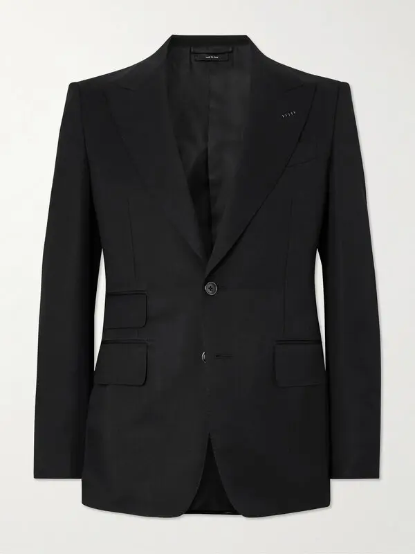 TOM FORD Shelton Grain De Poudre Wool And Mohair-blend Suit Jacket