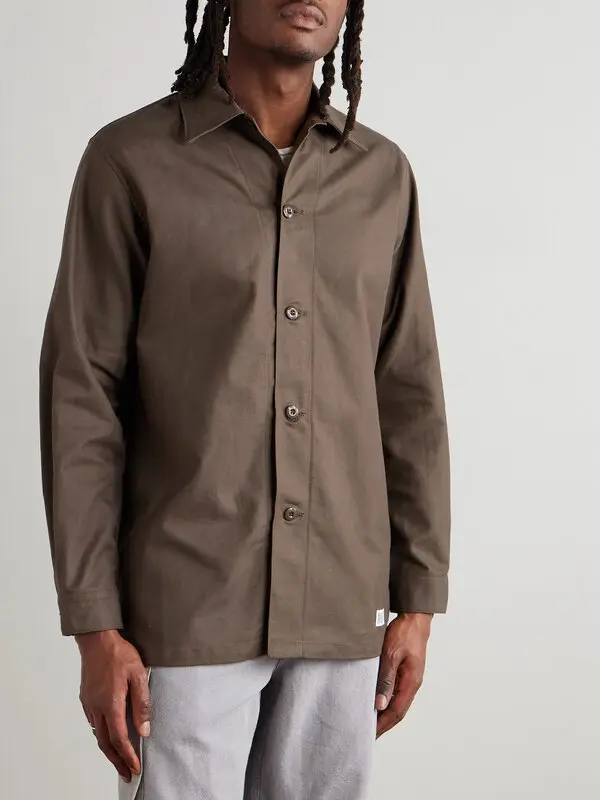 WTAPS Cbw Logo-appliquéd Cotton-twill Shirt