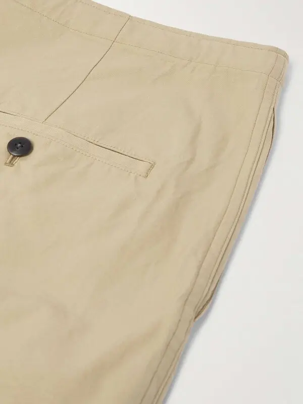 Visvim Sharma Straight-leg Cotton-twill Drawstring Chinos - Beige