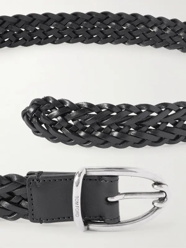 TOM FORD 2.5cm Woven Leather Belt