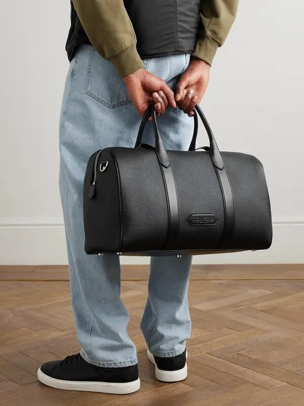 TOM FORD Full-grain Leather Duffle Bag