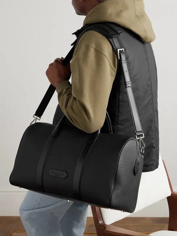 TOM FORD Full-grain Leather Duffle Bag