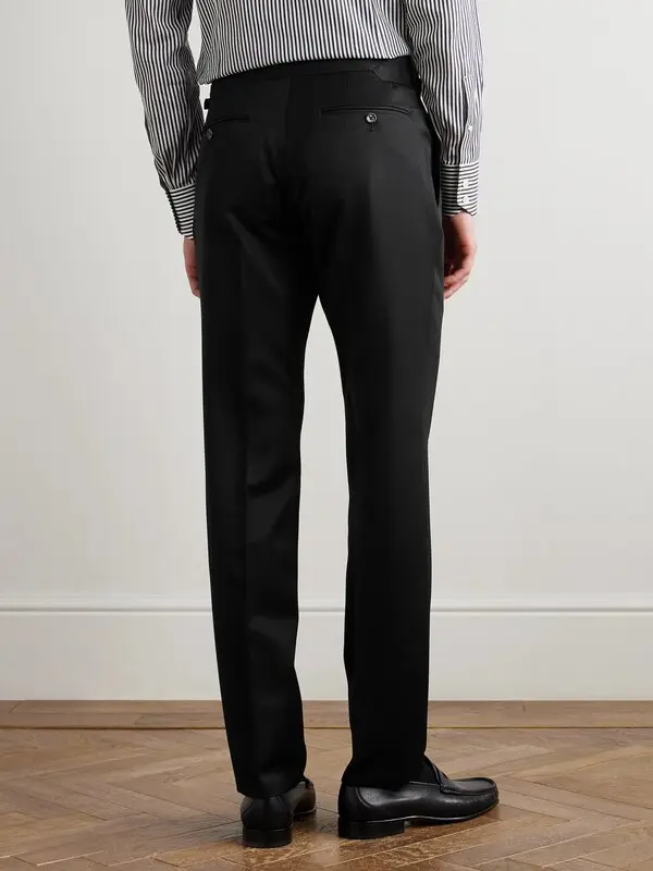 TOM FORD Shelton Slim-fit Tapered Trousers - Black