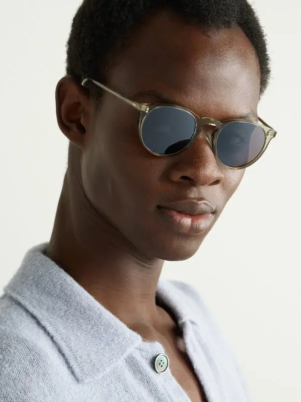 Oliver Spencer O'malley Round-frame Sunglasses - Neutrals