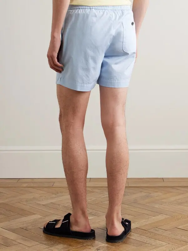 Mr P. Straight-leg Organic Cotton-poplin Drawstring Shorts