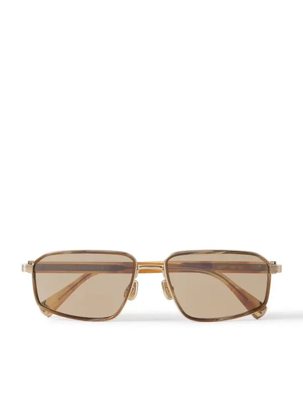 Brunello Cucinelli Square Frame Sunglasses - Gold
