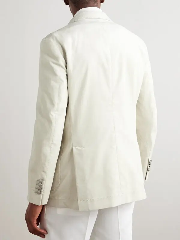 Brunello Cucinelli Double-breasted Cotton-corduroy Suit Jacket