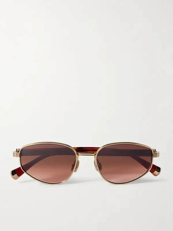 Brunello Cucinelli Round-frame Sunglasses - Tortoiseshell