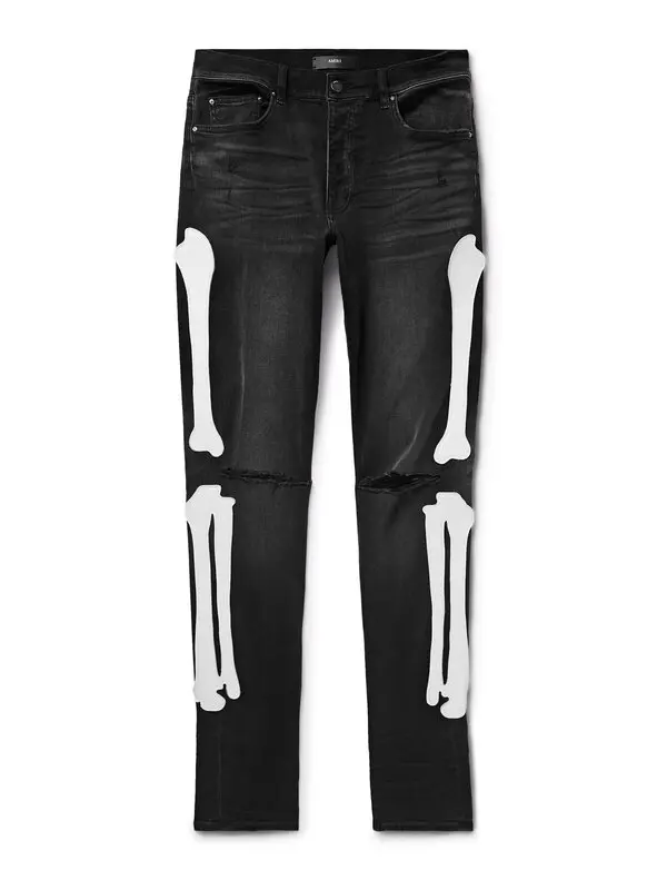 Amiri Bones Skinny-fit Jeans - Black