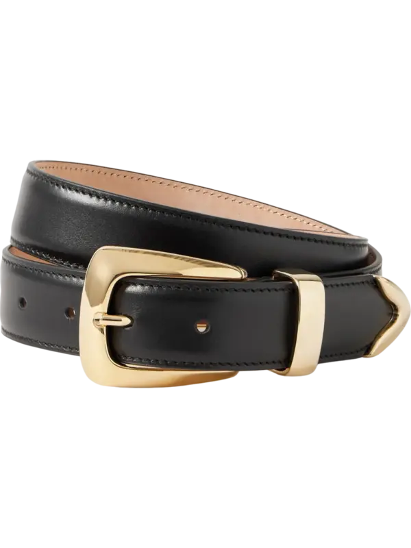 Khaite Benny Leather Belt - Black