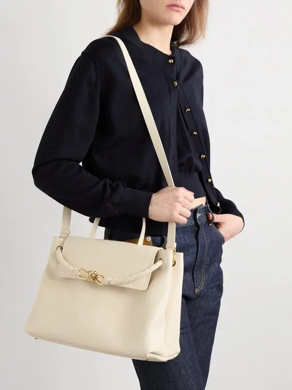 Bottega Veneta Ciao Ciao Medium Intrecciato Leather Tote - Neutrals