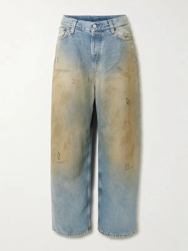 Acne Studios 2023 Distressed Organic Mid-rise Wide-leg Jeans - Blue
