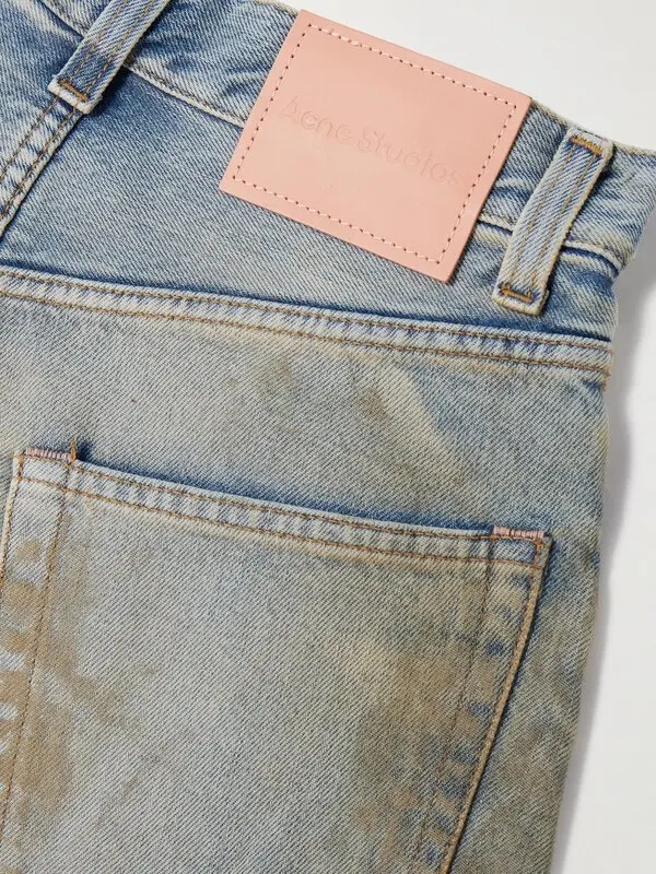 Acne Studios 2023 Distressed Organic Mid-rise Wide-leg Jeans - Blue