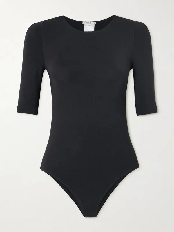 Wolford Bahamas Elbow-sleeve Bodysuit - Black
