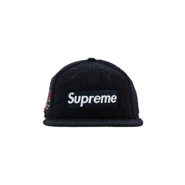 Supreme Mohair Box Logo New Era Cap - Blue