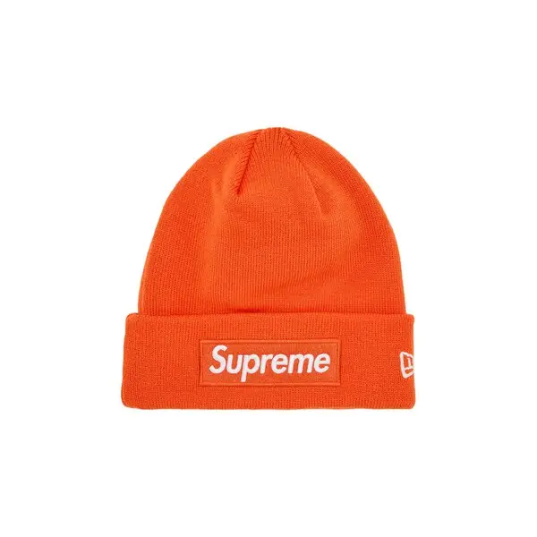 Supreme X New Era Box Logo Beanie - Orange