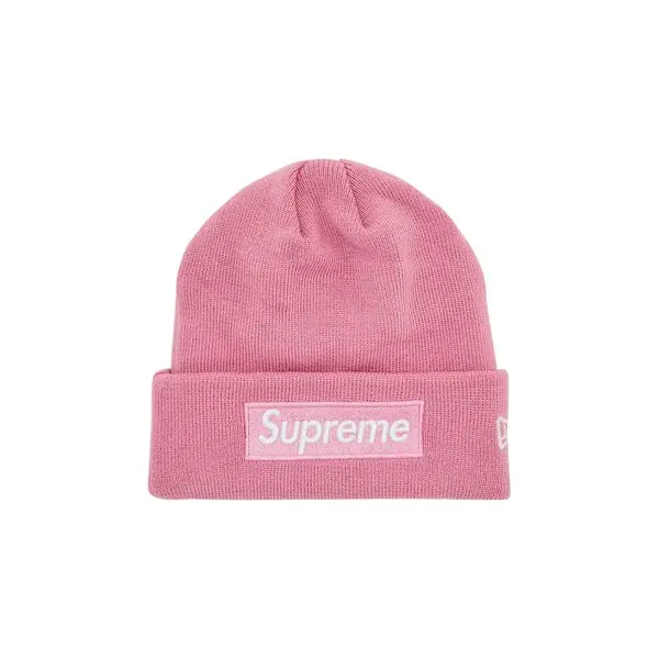 Supreme X New Era Box Logo Beanie - Pink
