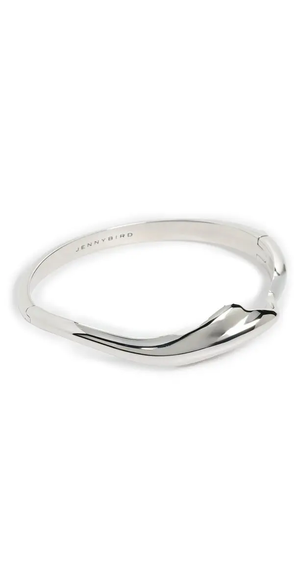 Jenny Bird Portia Bangle - Rhodium Metallic