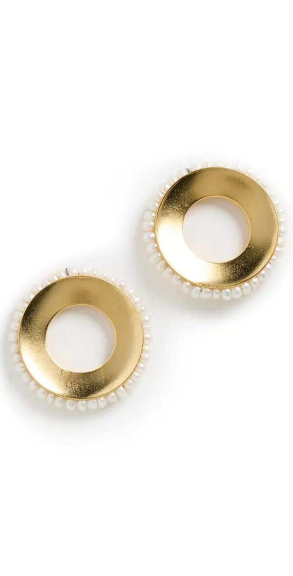 Brinker & Eliza Annabelle Pearl Earrings - Gold/pearl