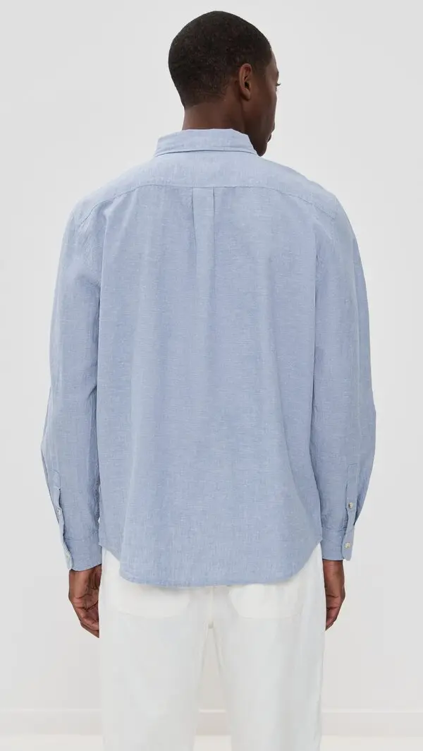 Marine Layer Better-than-linen Shirt - Chambray