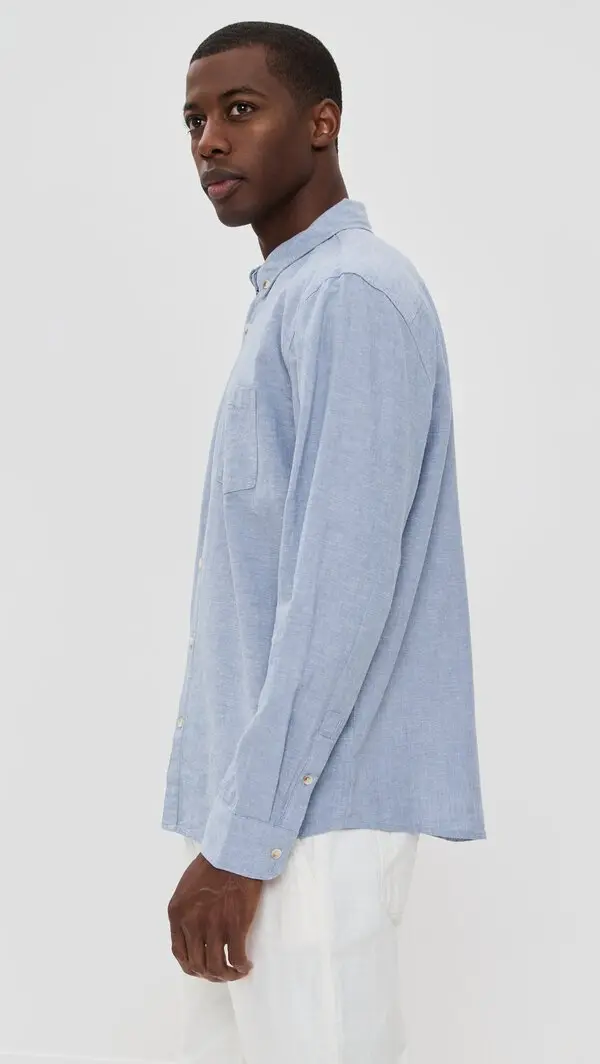 Marine Layer Better-than-linen Shirt - Chambray