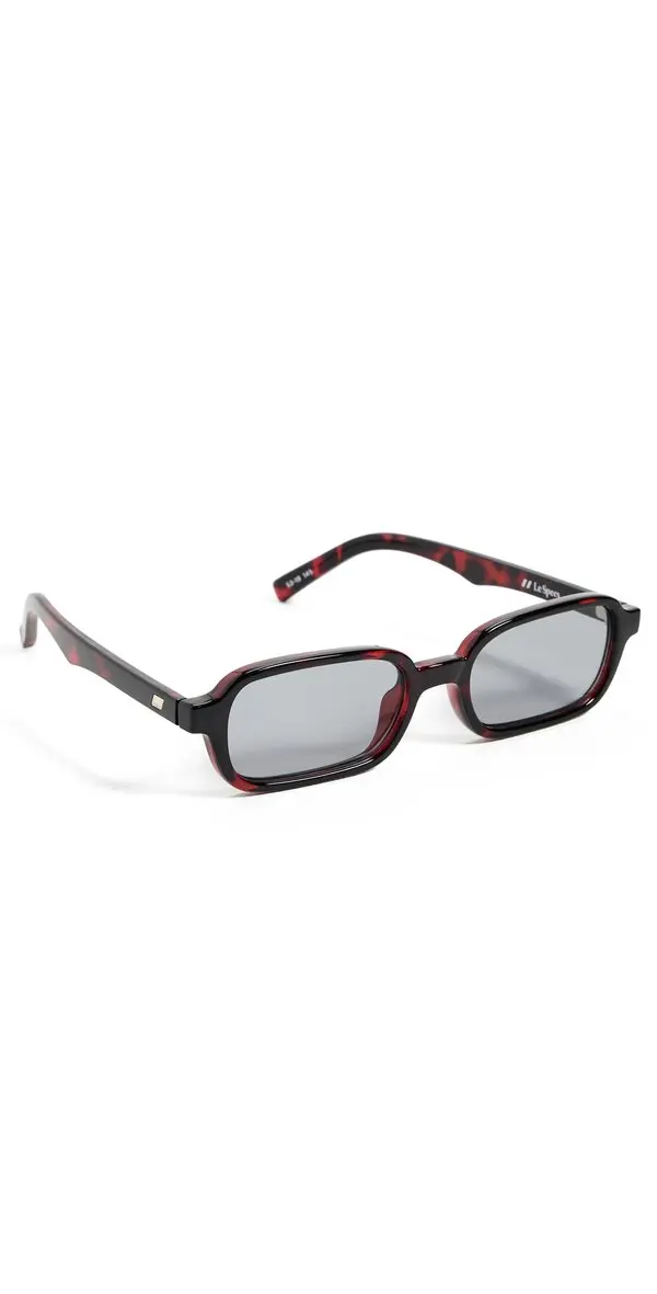 Le Specs Pilferer Rectangle Sunglasses - Cherry Tort