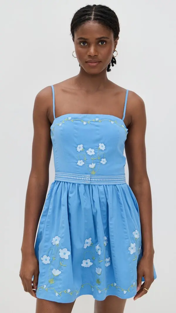 Fanm Mon Nalan Mini Dress In Light Cobalt - 30% Off | Editorialist