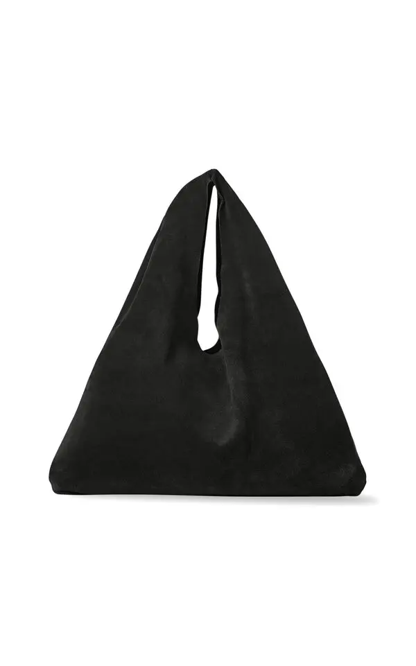 THE ROW Small Bindle Suede Bag - Black