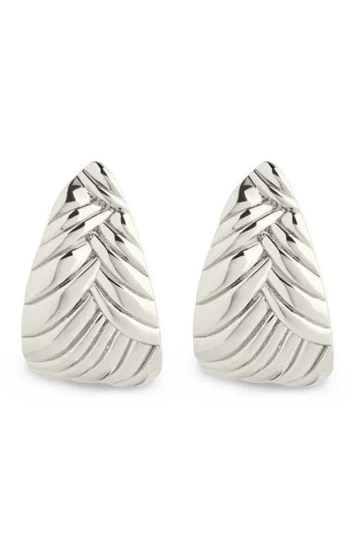 Sterling Forever Braided Hoop Earrings - Silver