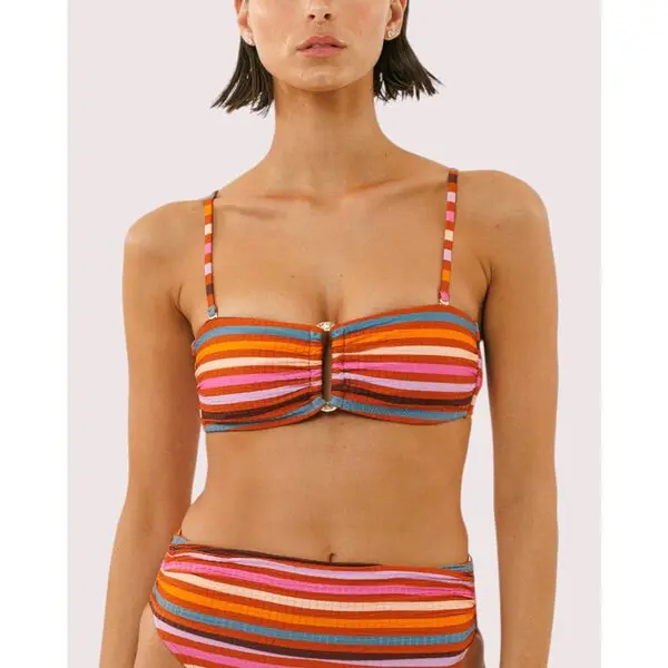 BILIBLOND Renée Bikini Top - Colorful Stripes